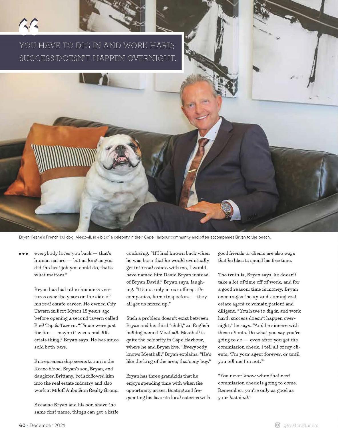 Bryan Keane Featured in Real Producers Magazine - Miloff Aubuchon ...